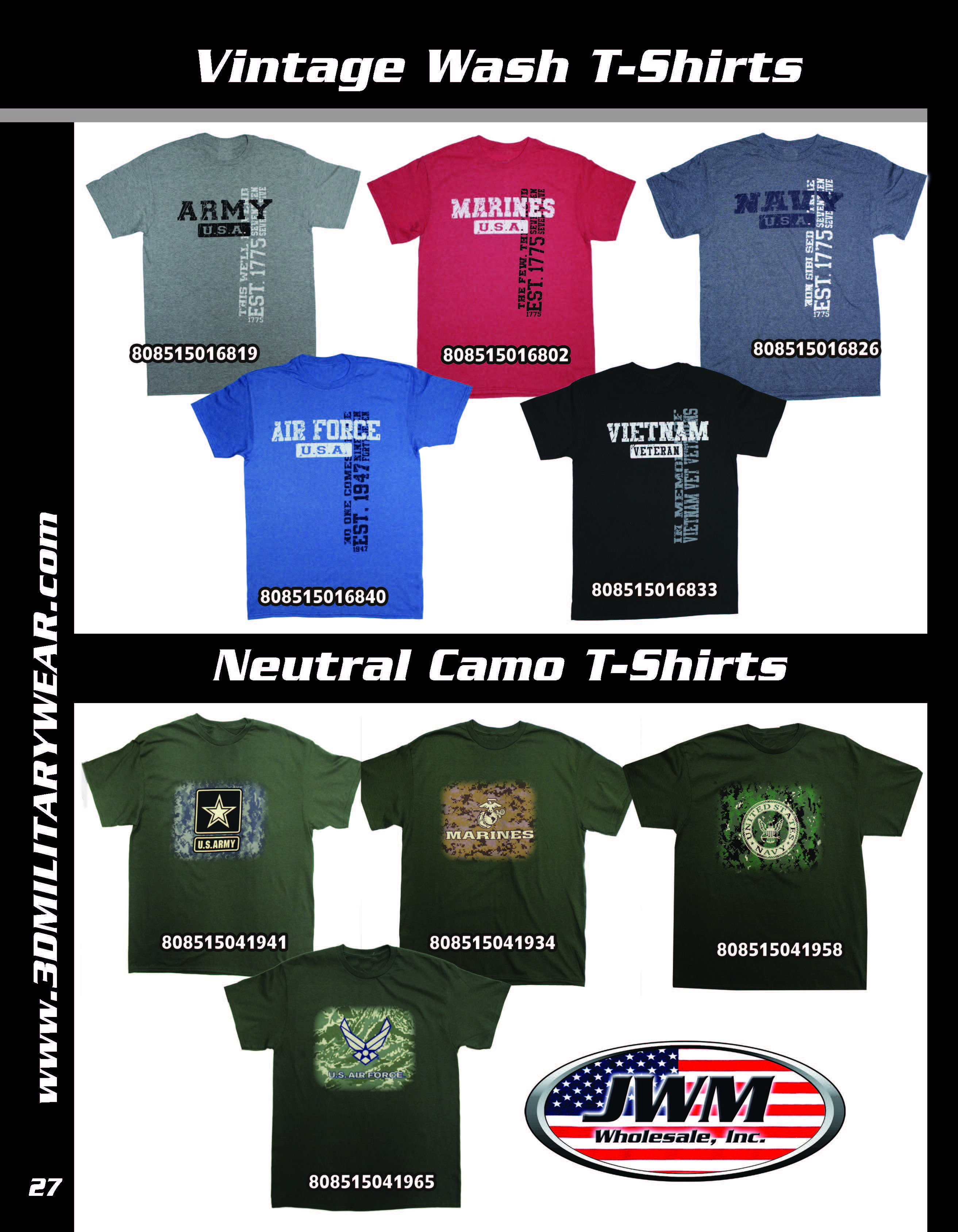 JWM Military Wear Catalog